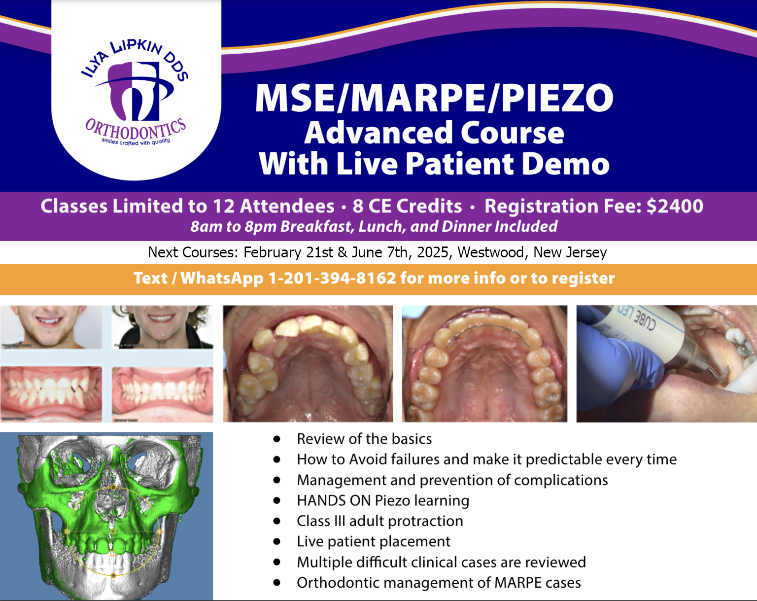 Course Registration - Ilya Lipkin DDS Orthodontics